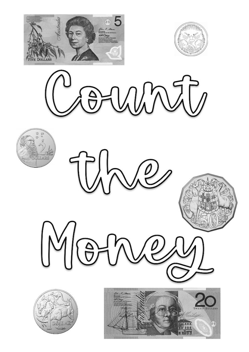 Count the Money | Grade 1 Worksheet | Australian Currency - Etsy