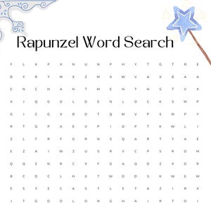 Rapunzel Colouring Book and Word Searches - Etsy