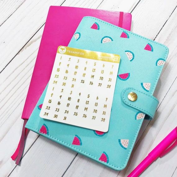 Clear Foiled Date Dots Mini Date Stickers Transparent With | Etsy