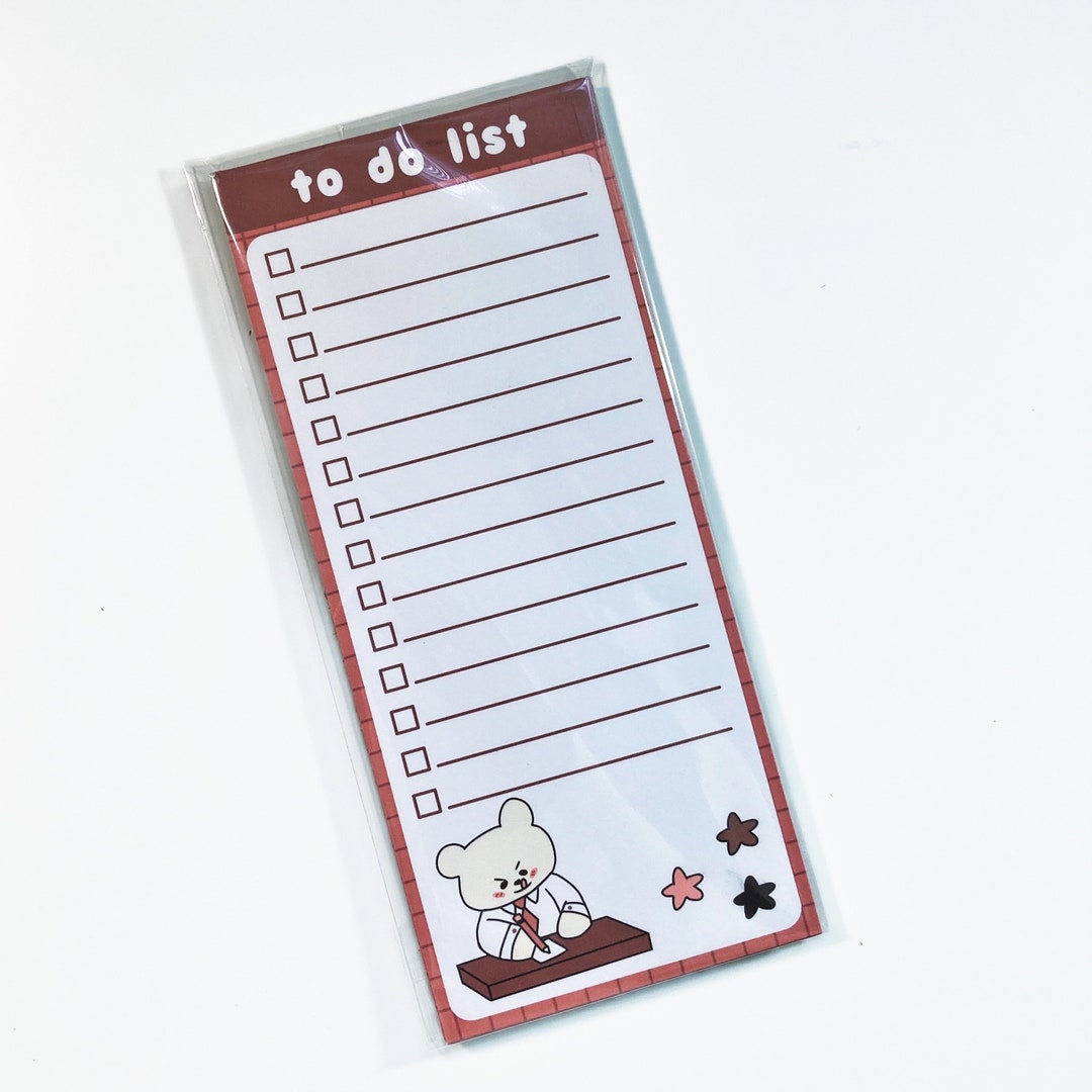 Business Bear List Pad - 50 Sheet Note Pad - 3.5 X 8 Inch - to Do List ...