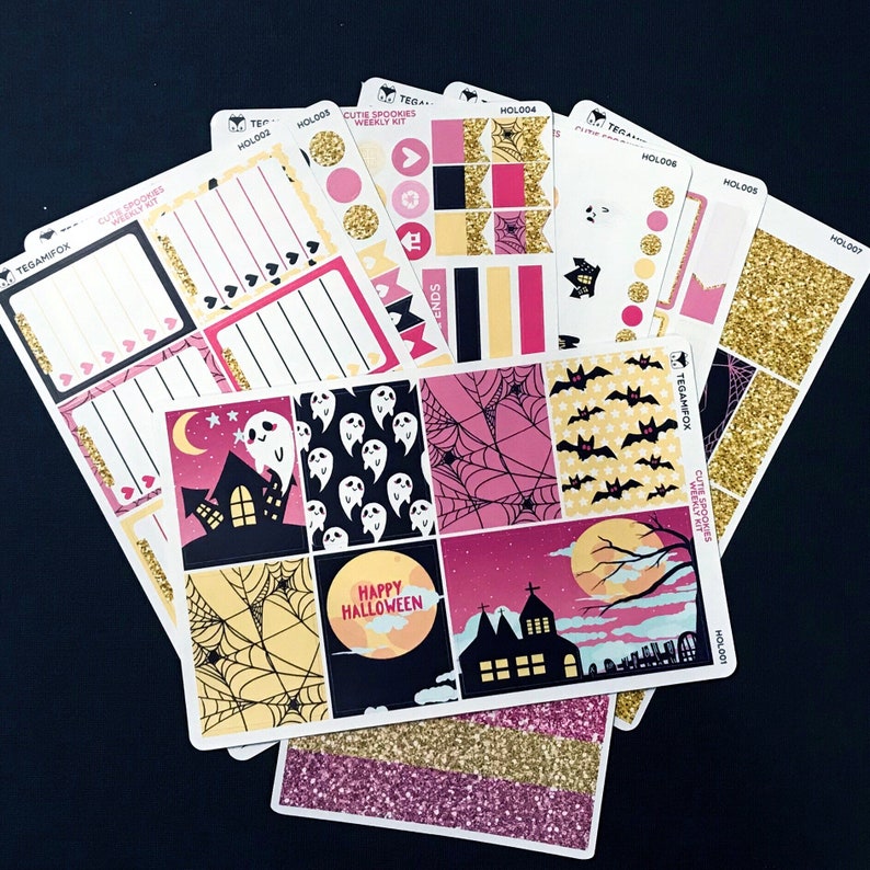 Hand Drawn Halloween Planner Sticker Kit Cutie Spookies - Etsy
