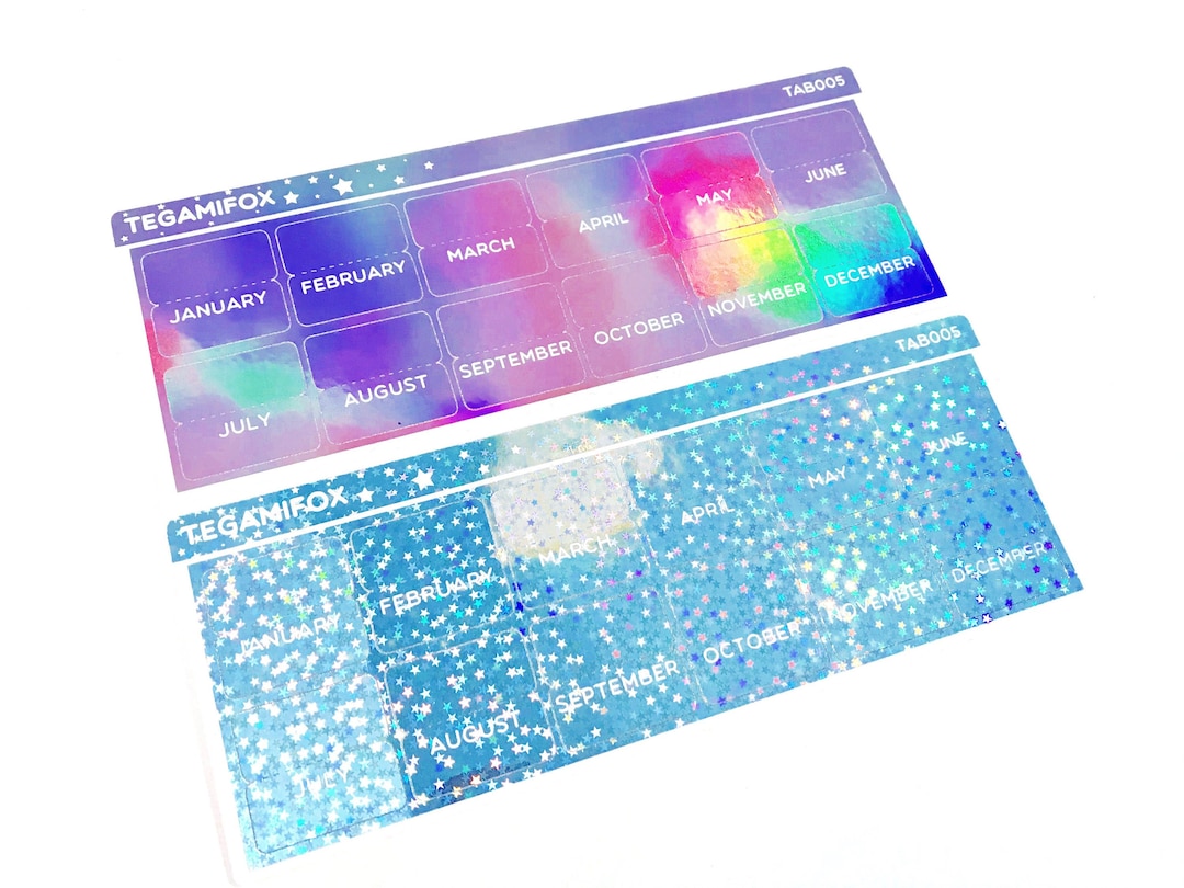 Monthly Planner Tabs - Foil Tabs for Planners, Bullet Journals ...