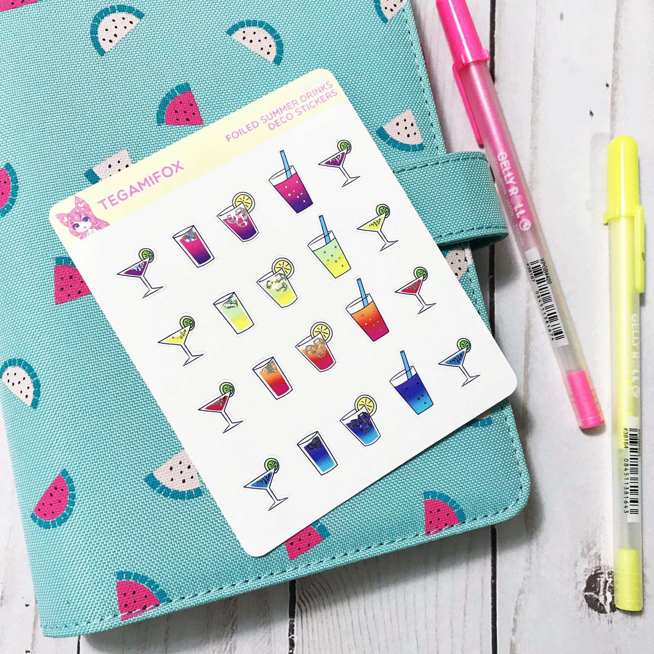 Cocktail Stickers Summer Drinks Beverage Stickers Martini | Etsy