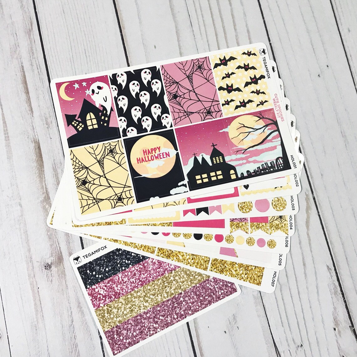 Hand Drawn Halloween Planner Sticker Kit Cutie Spookies - Etsy