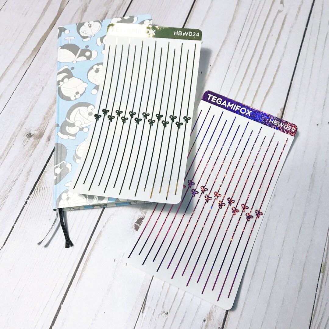 Foiled Vertical Bow Divider Overlays for Hobonichi Weeks - Multiple ...