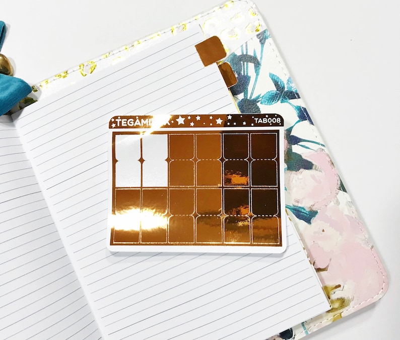 FOIL Blank Tab Stickers 6 Regular Tabs or 12 Mini Tabs - Etsy