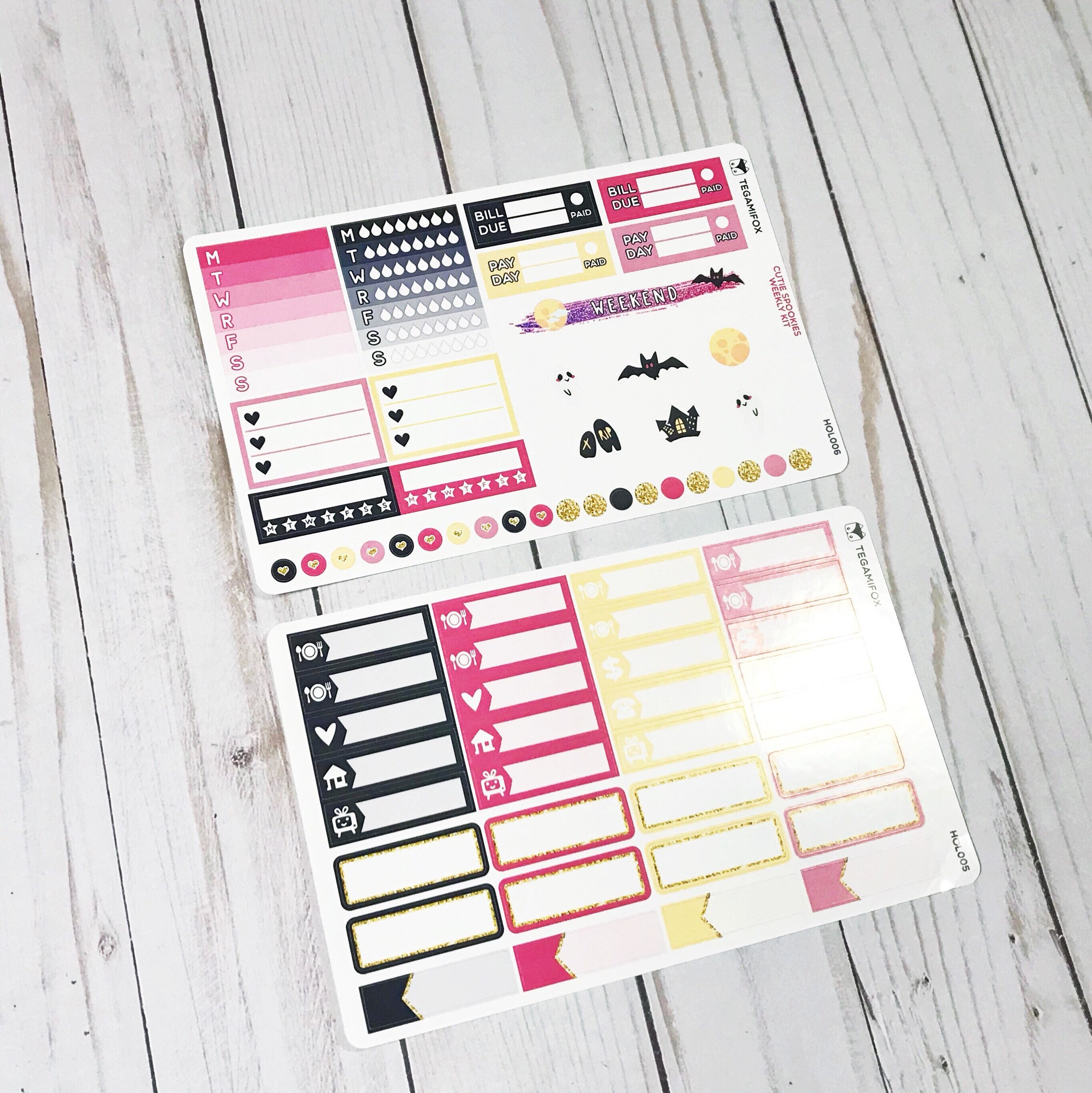 Hand Drawn Halloween Planner Sticker Kit Cutie Spookies - Etsy