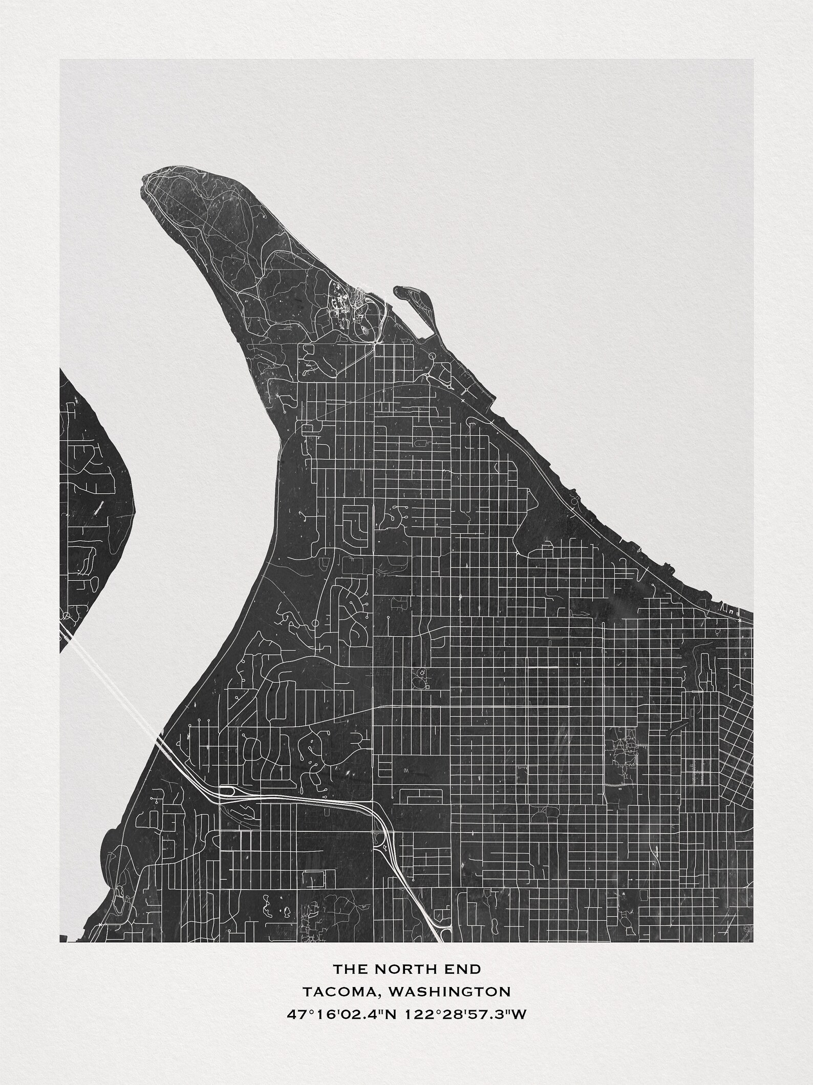 North End Tacoma Map Poster download to Print - Etsy