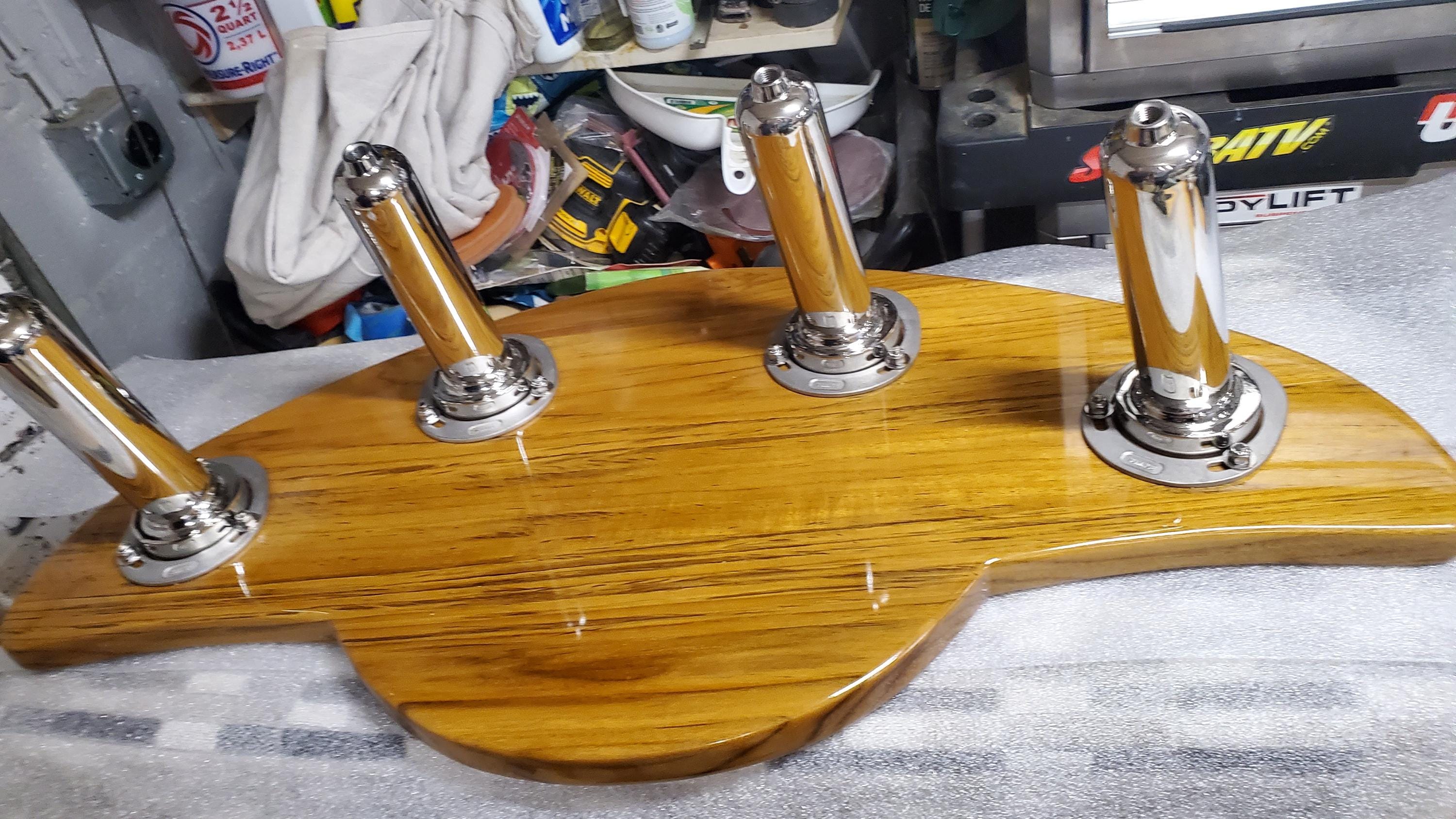 Teak Rod Holder Rocket Launcher | Yacht Table Top Customizable - Etsy