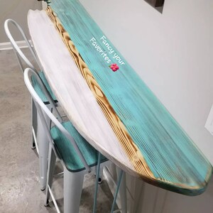 Surfboard Bar Countertop Set 6 Foot With 2 Matching Stools Desk Beach ...