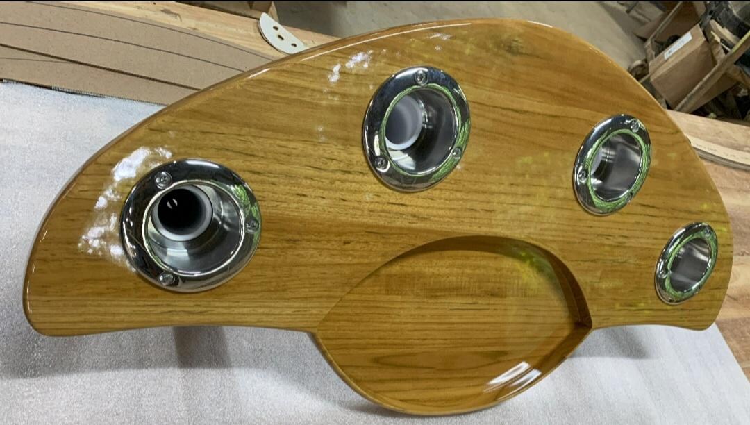 Teak Rod Holder Rocket Launcher | Yacht Table Top Customizable - Etsy
