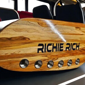 Camper Skoolie Bus Boat Teak Table Custom Made Table Design Countertops ...