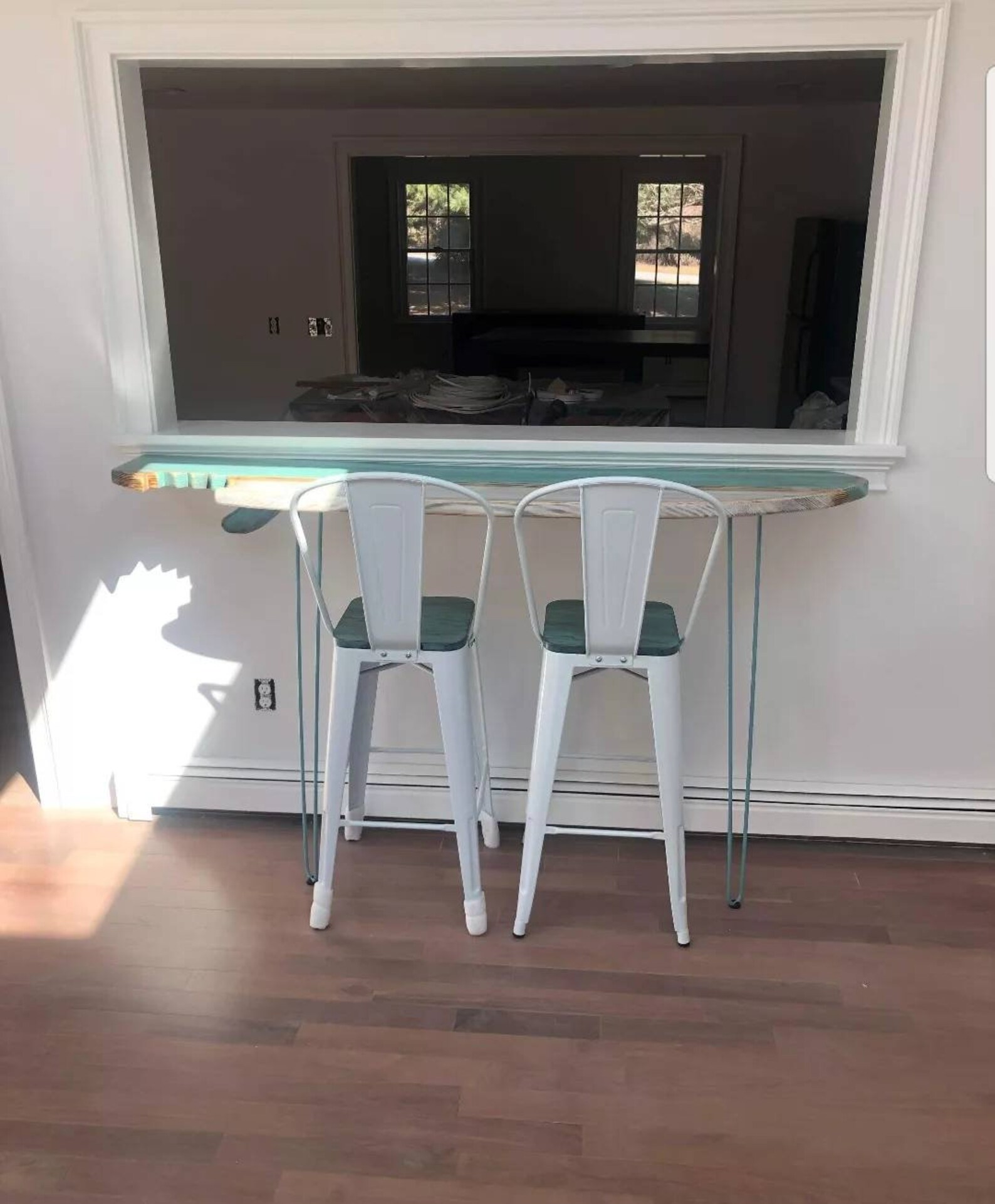 Surfboard Bar Countertop Set 6 Foot With 2 Matching Stools Desk Beach ...