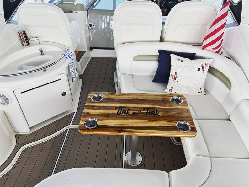 Yacht Table Teak Boat Table With Custom Designs Cockpit Boat - Etsy
