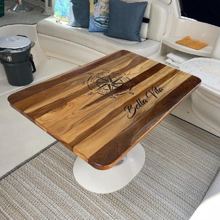 Yacht Table Teak Boat Table With Custom Designs Cockpit Boat Made to ...