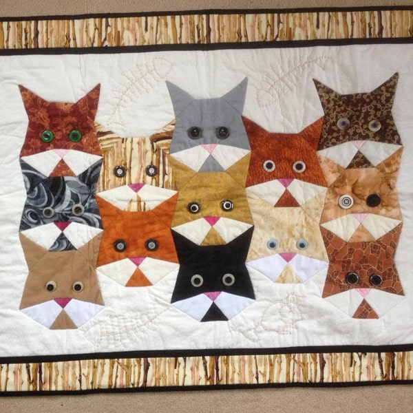 Cat Quilt Pattern - Etsy