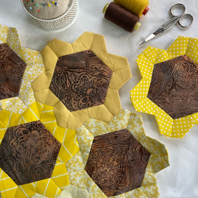 Sunflower Paper Piecing - Etsy