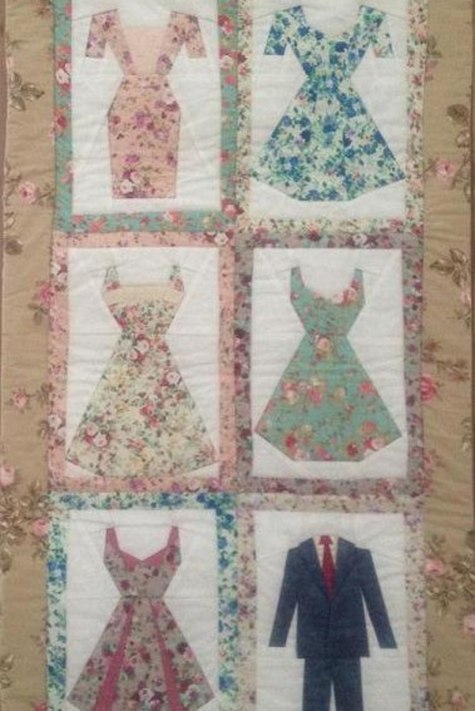 Patchwork Pattern for a Dresses Quilt - Foundation Pieced - Etsy