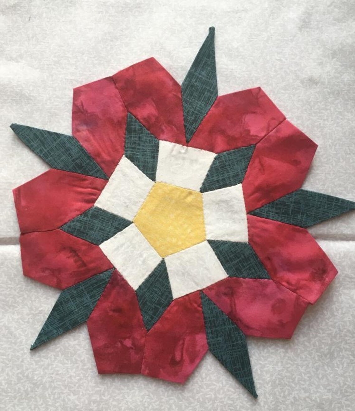 Tudor Rose English Paper Piecing Pattern - Etsy