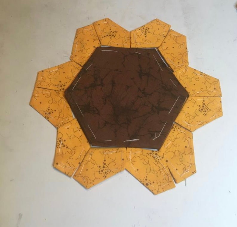 Sunflower English Paper Piecing - Etsy