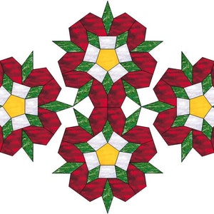 Tudor Rose English Paper Piecing Pattern - Etsy