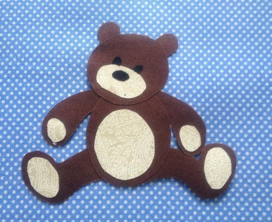 Teddy Bear Applique PDF Pattern - Etsy