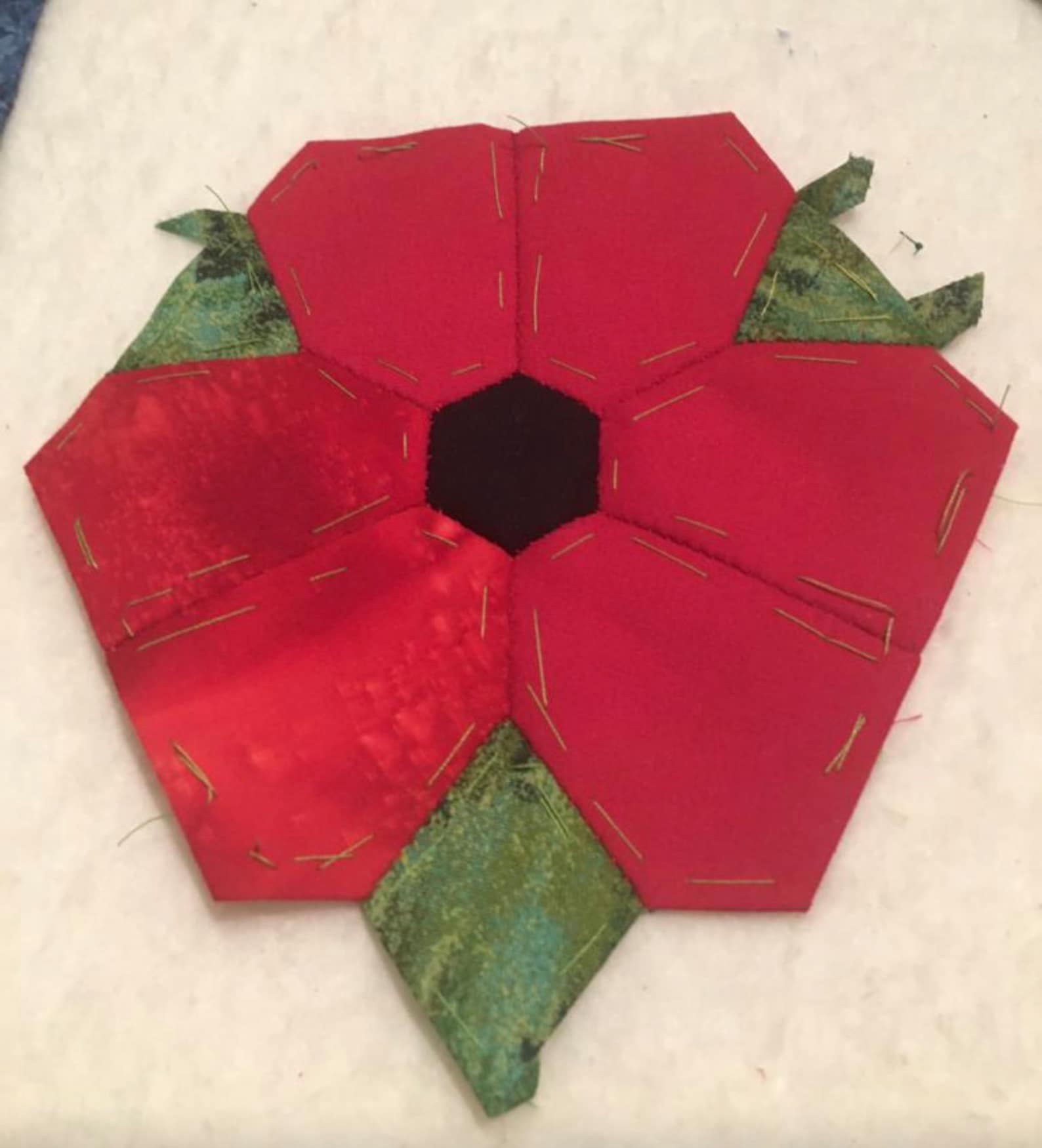 Poppy English Paper Piecing - Etsy