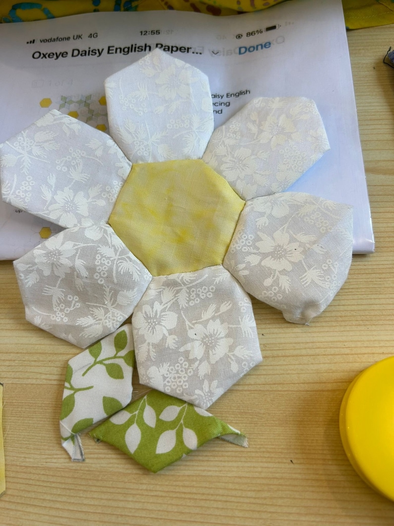Oxeye Daisy English Paper Piecing - Etsy