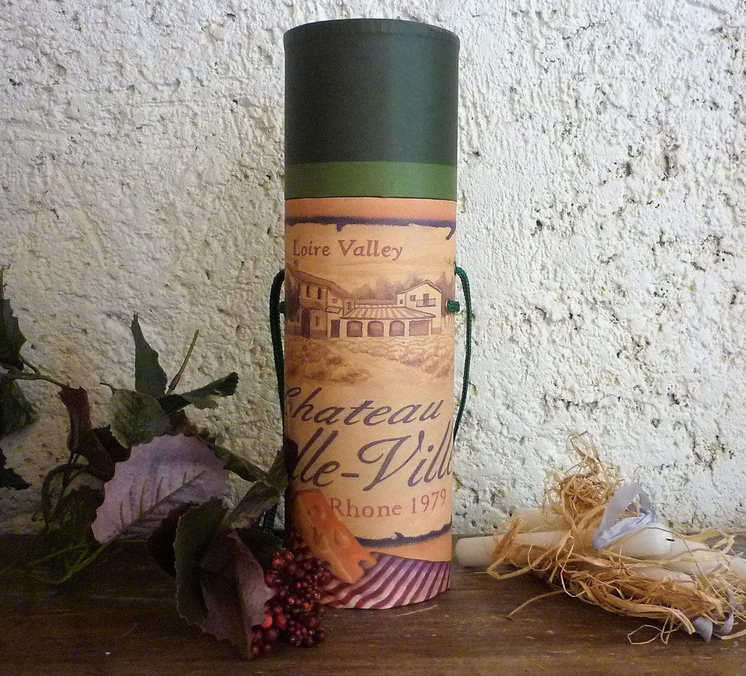 Nice French Vintage Bottle Box French Vineyard Wine Canister 1979 ...