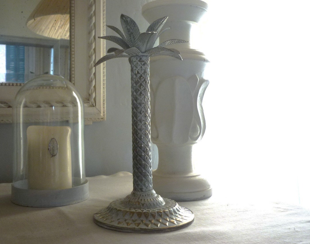 French Vintage Brass Palm Tree Candlestick Holders 70' - Etsy