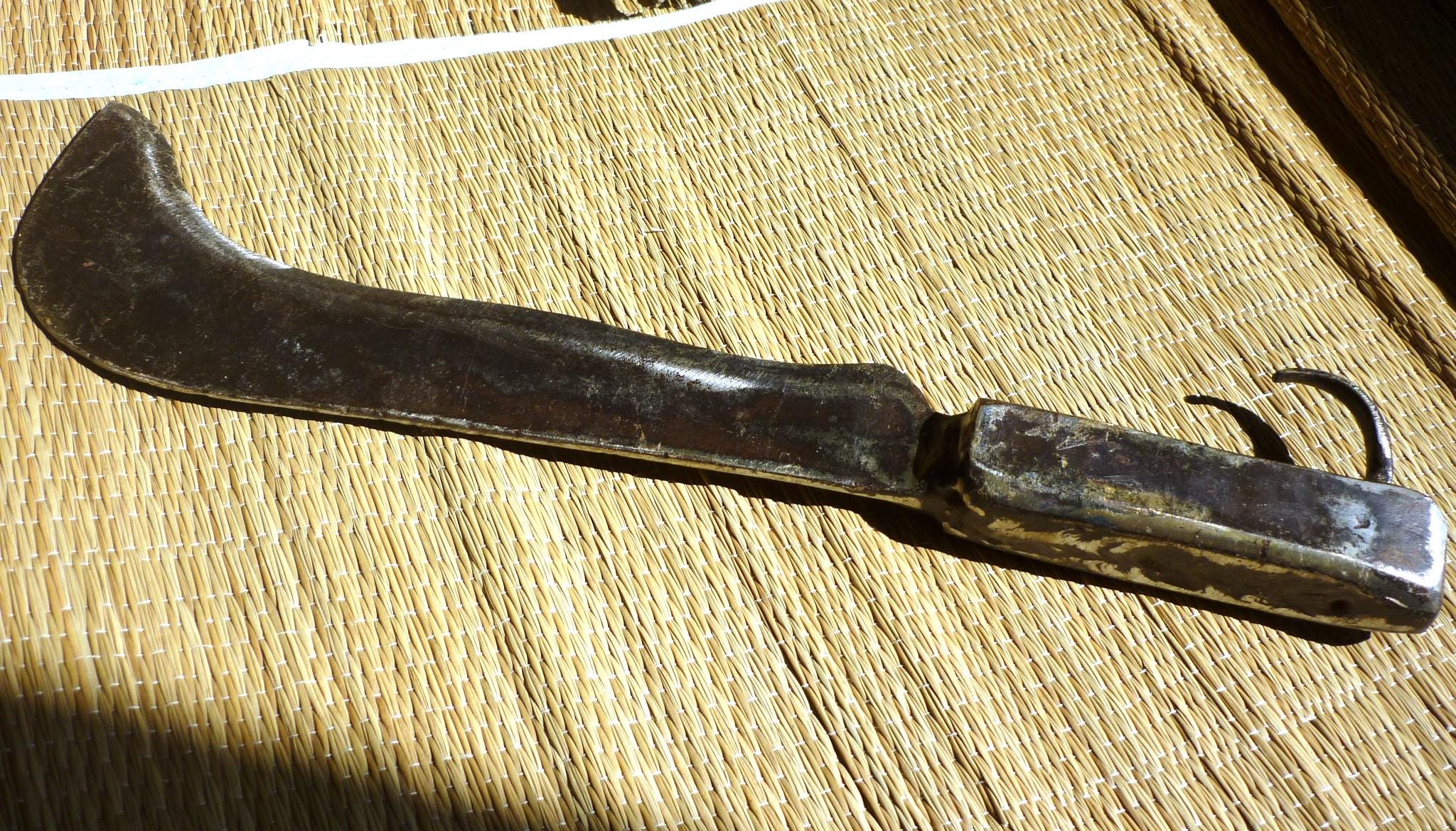 ANTIQUE French Vineyard Pruning Hook Iron XIX or XVIII Gardening Tool ...