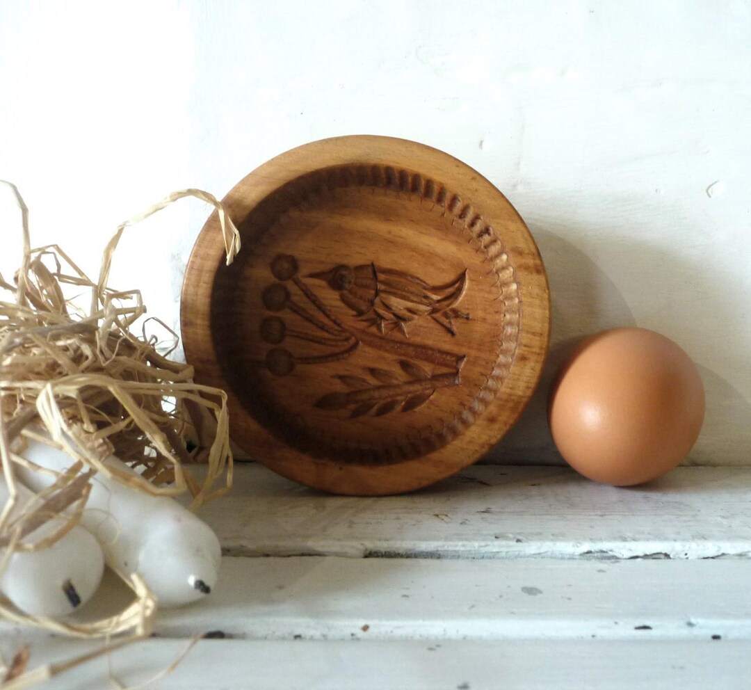 Rare Vintage French Very Small Wooden BUTTER MOLD Bird Butter Mould - Etsy