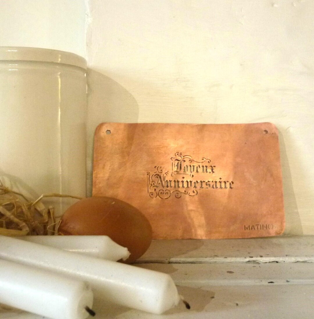 Rare French Vintage Copper Icing Stencil HAPPY BIRTHDAY French Bakery ...