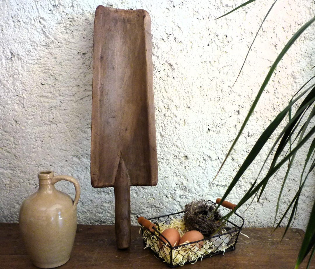 Antique Very Large French Wooden Hand Made Scoop Primitive Mercantile ...