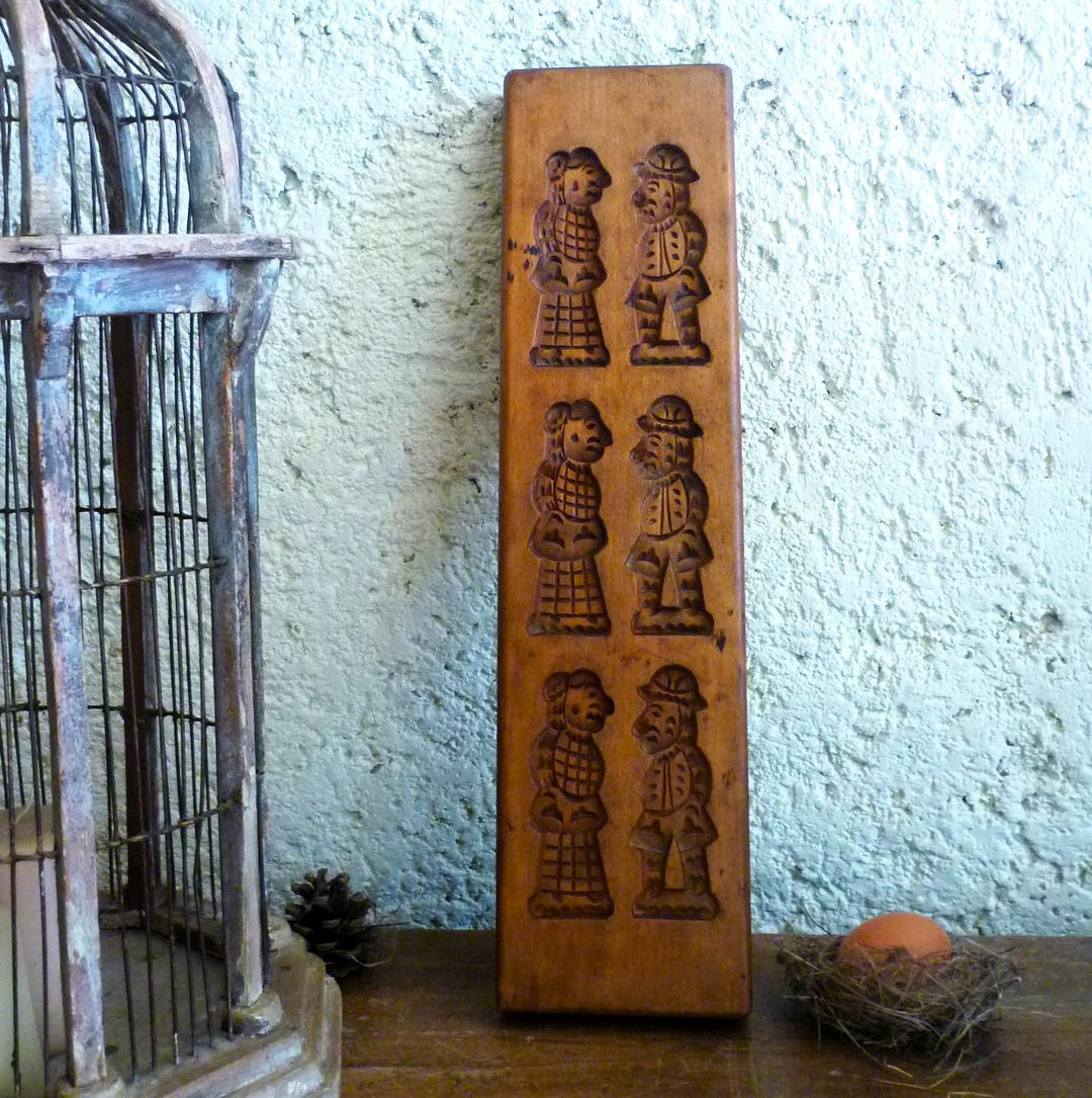 ANTIQUE Hand Carved Wood Springerle Cookie Mold XIX Folk Art - Etsy