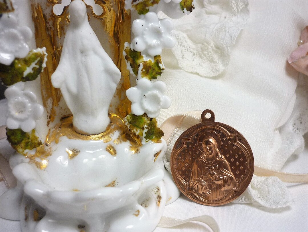 Large French 19 Eme Bronze Pendant Medal Christ PENIN à Lyon - Etsy