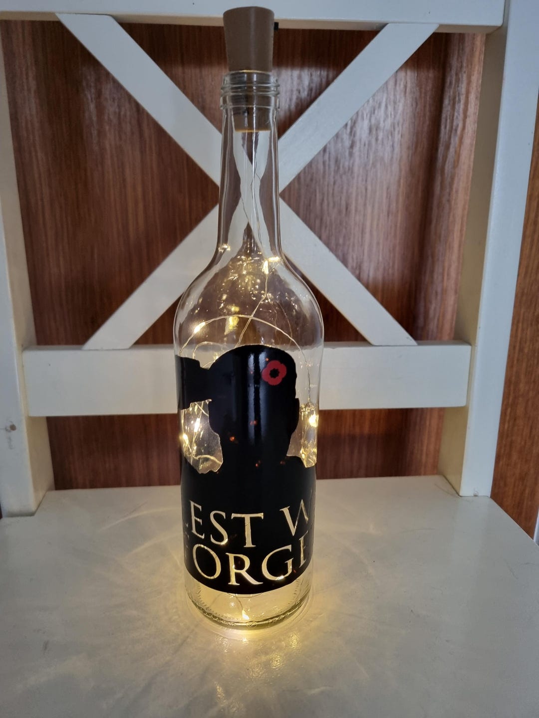 Less We Forget Remembrance Army Soldier Light Bottle - Etsy