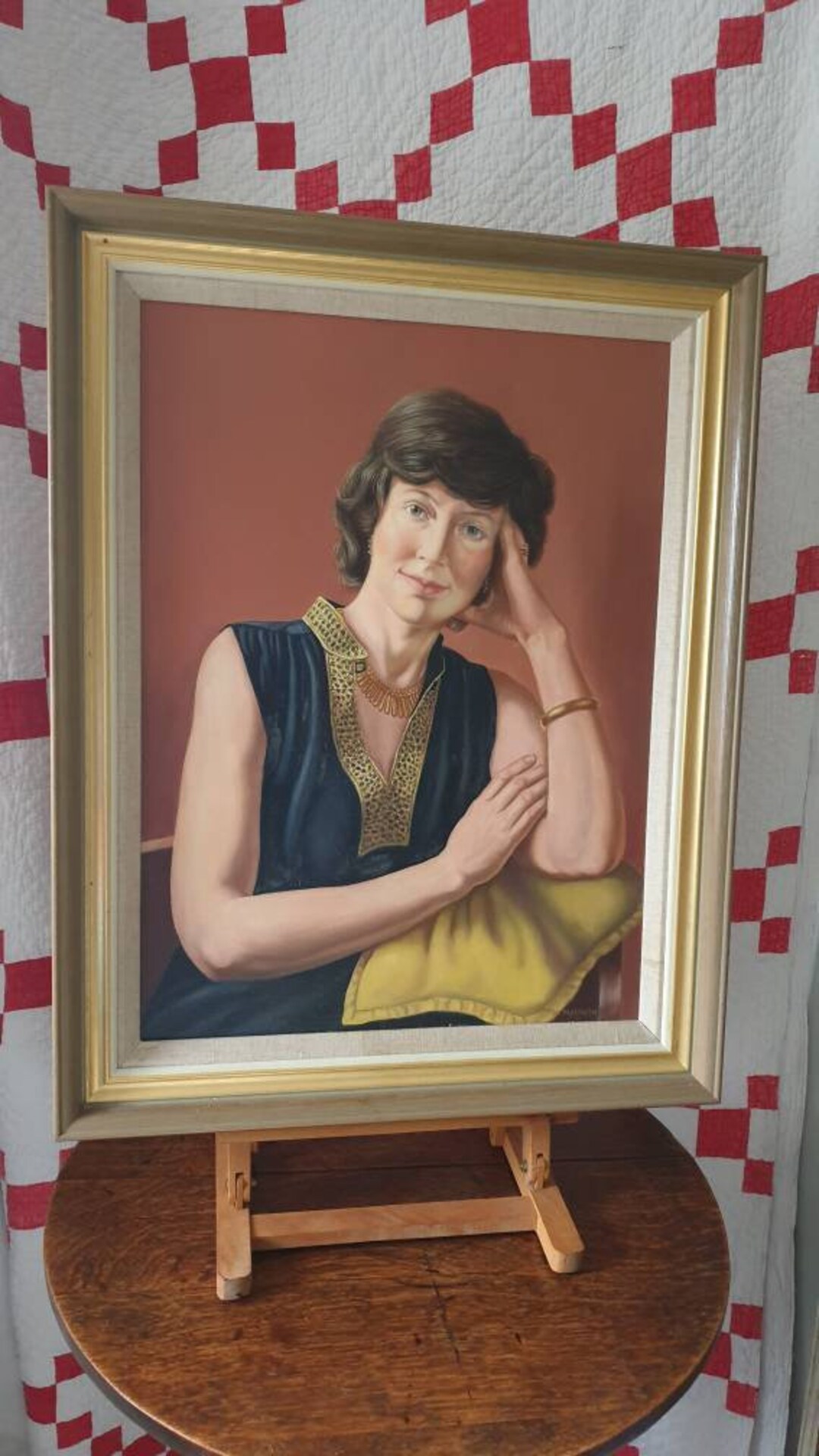 A Stunning Vintage Framed Portrait Painting Worked in Oils - Etsy UK