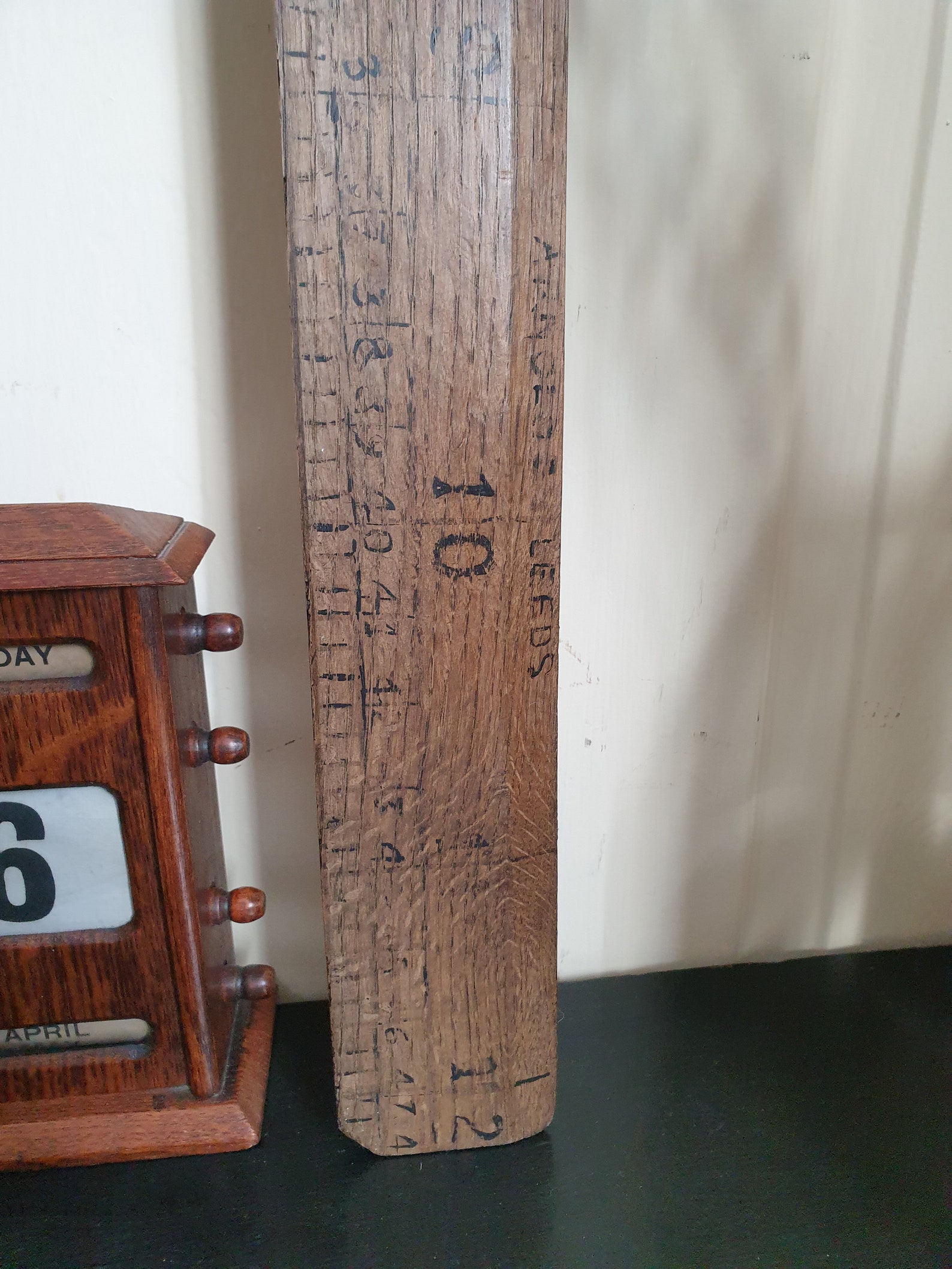 A stylish vintage wooden measuring stick | Etsy