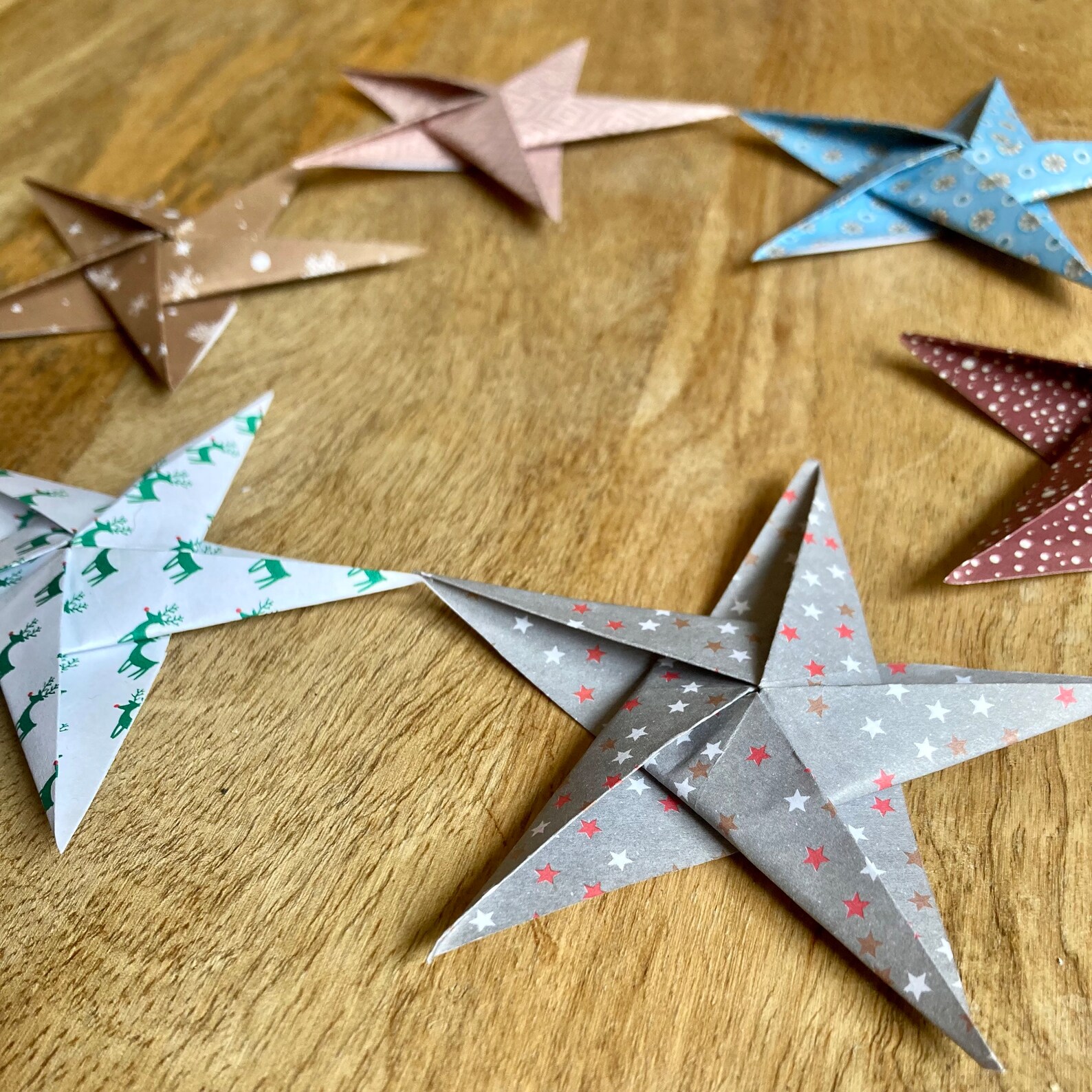Christmas Origami Stars Set of 12 Handmade Paper Stars - Etsy