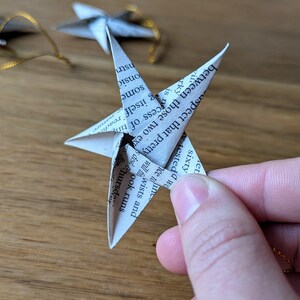 Book and Reading Themed Origami Stars ~ Set of 10 Handmade Christmas ...
