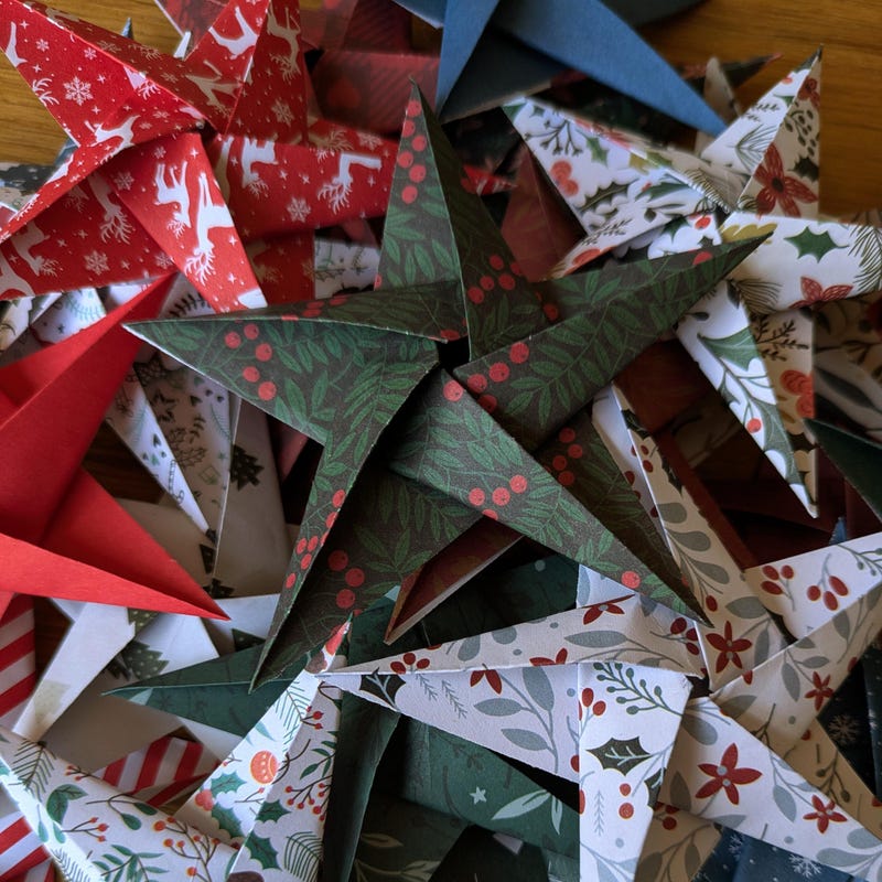 Origami Christmas Decorations - Etsy UK