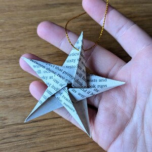 Book and Reading Themed Origami Stars ~ Set of 10 Handmade Christmas ...