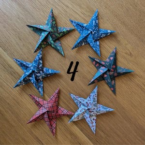 Christmas Origami Stars ~ Set of 12 Handmade Paper Stars ~ Christmas ...