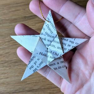 Book and Reading Themed Origami Stars ~ Set of 10 Handmade Christmas ...