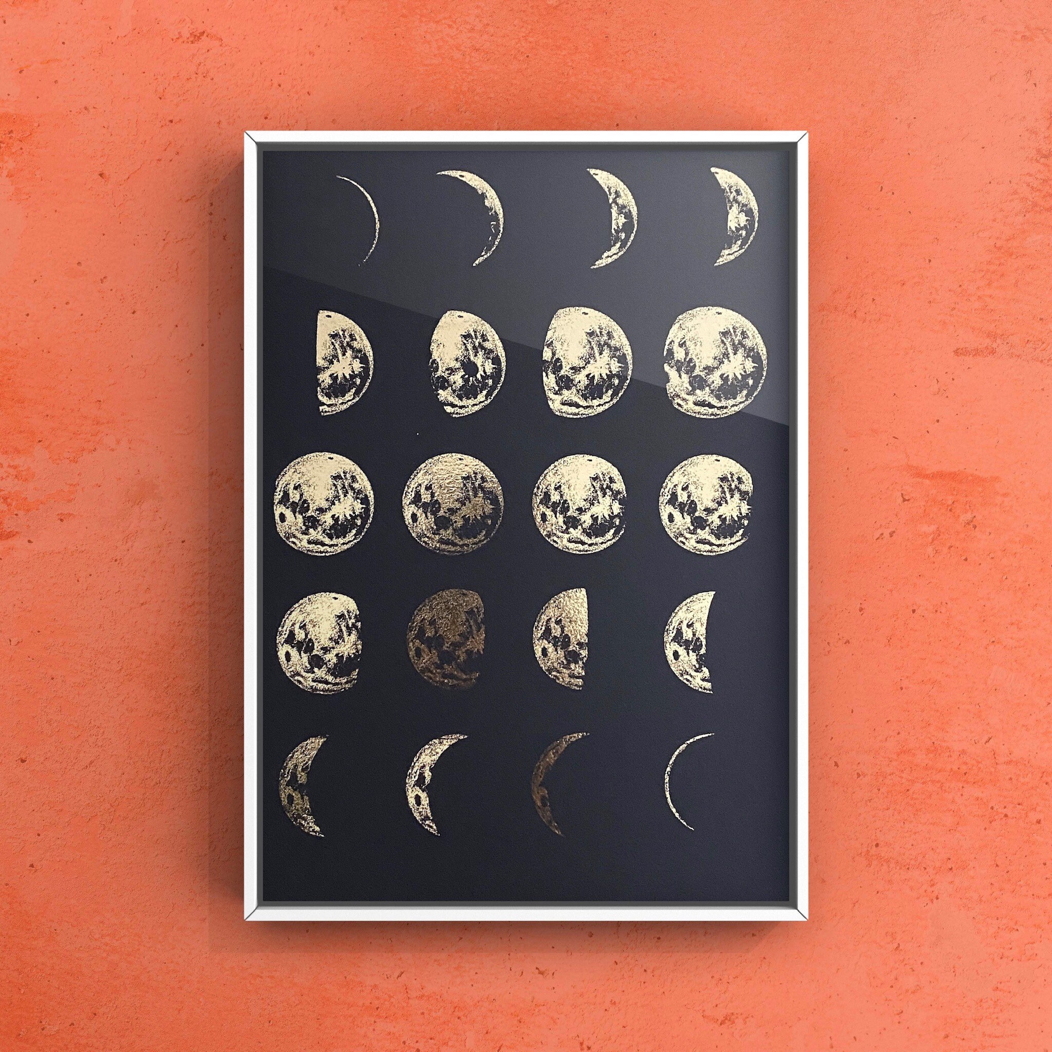 MOON PHASES LETTER Size Poster - Etsy