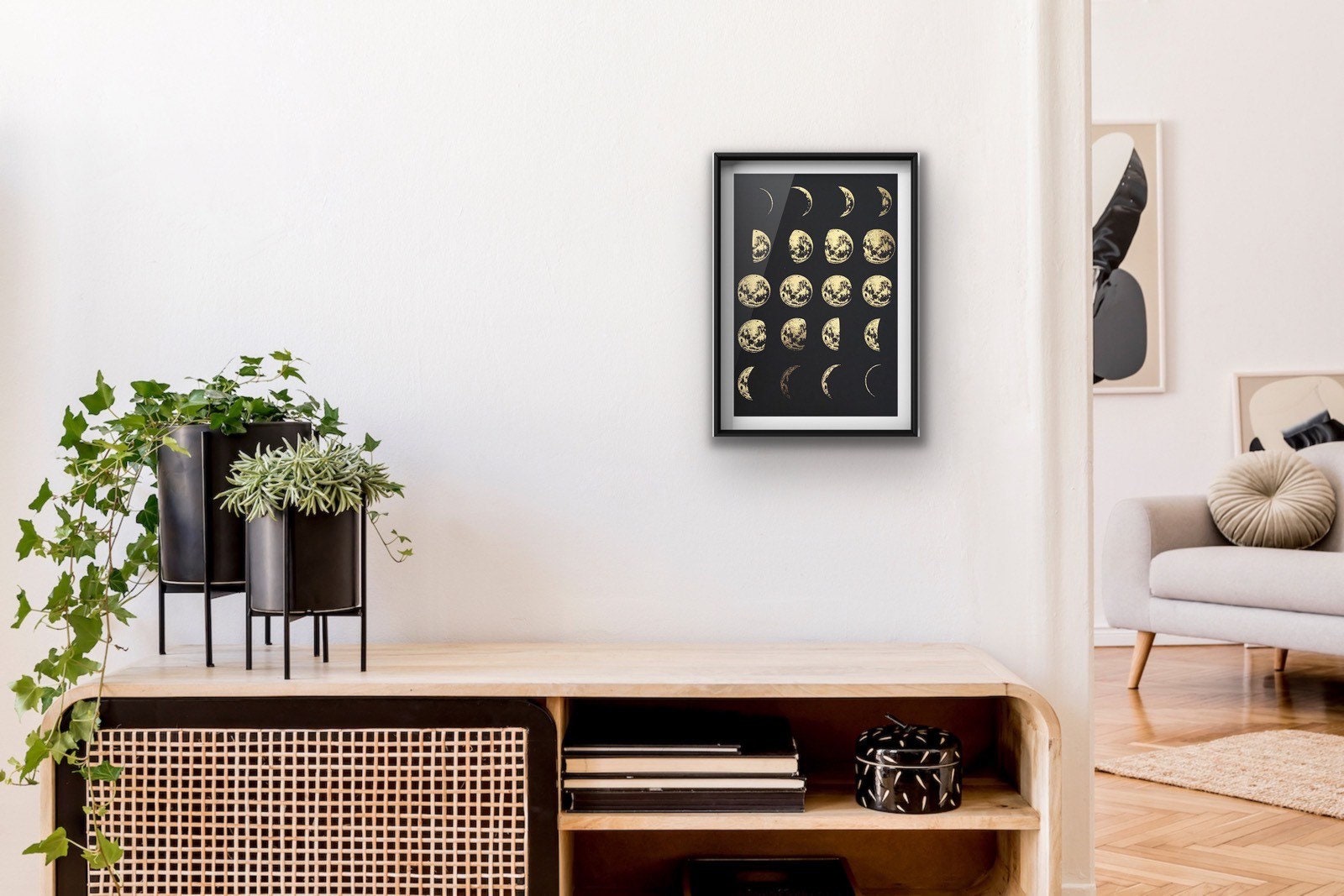 MOON PHASES LETTER Size Poster - Etsy
