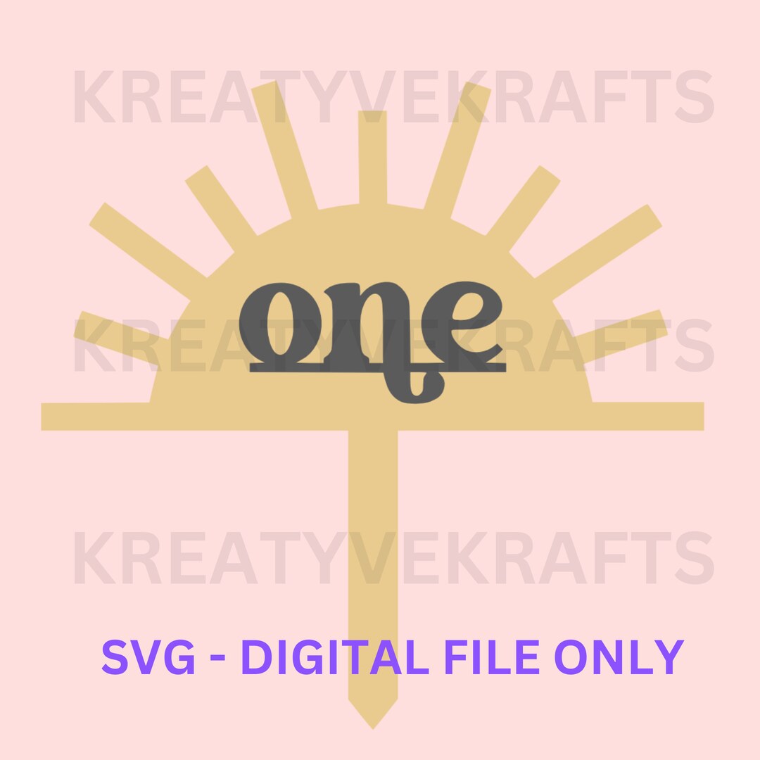 Topper de pastel de sol Svg, Cake Topper SVG, Archivos de máquina de ...