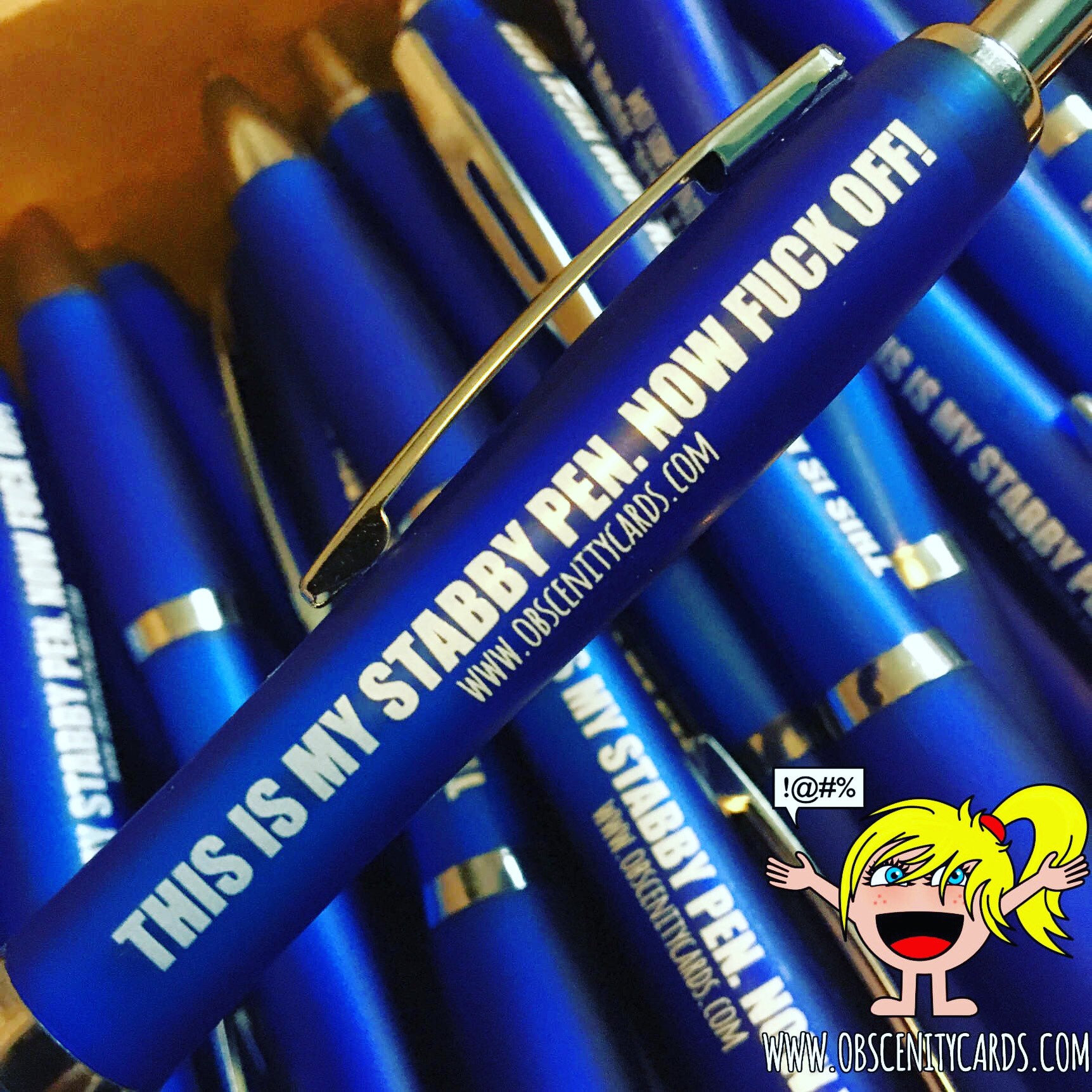 Colourful Sweary Pens Set Custom Named Rude Profanity Pens, Unique ...