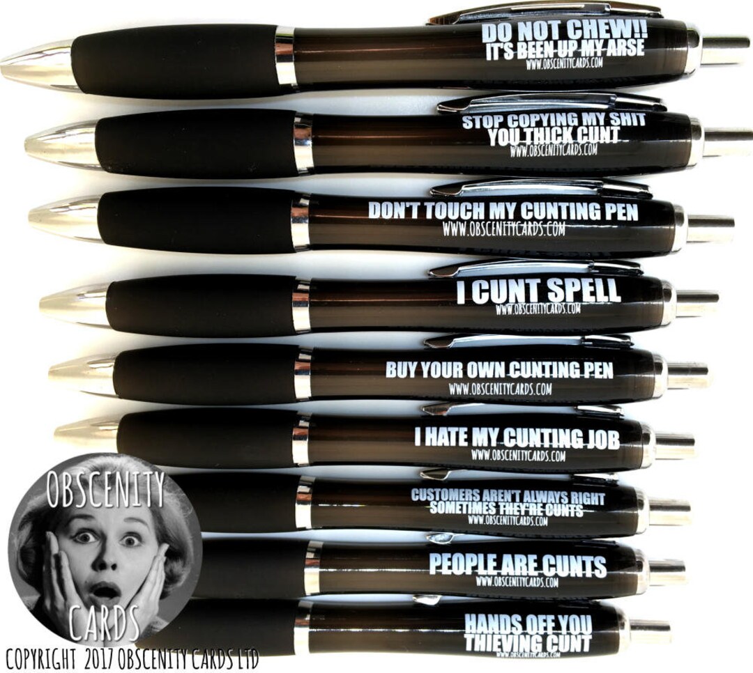 9-pack Mixed Rude Pens Hilarious Profanity Office Pens, Funny Adult ...